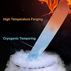 TUO Steak Knife Set - 5 inch Kitchen Steak Knife Set 4 - German HC Steel Kitchen Table Dinner Knife - Full Tang Pakkawood Handle - Falcon Series with Gift Box