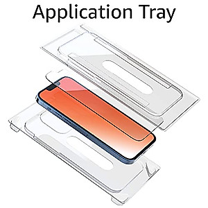 Amazon Basics Premium Smartphone Tempered Glass Screen Protector for iPhone 13, iPhone 13 Pro