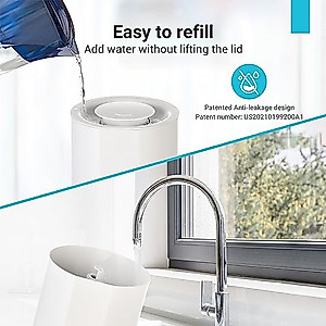 Livatro 4L Top Fill Humidifiers for Bedroom Large Room Nursery, Cool Mist Humidifier With Ultrasonic Quiet, Auto Shut-off and Easy to Clean, Last up to 40 Hours, White