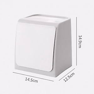 XDCHLK Wall Mounted Garbage Cans of Bathroom Glass Door Mounted on The Garbage Stickers ( Color : Gray , Size : 14.5*14.9cm )