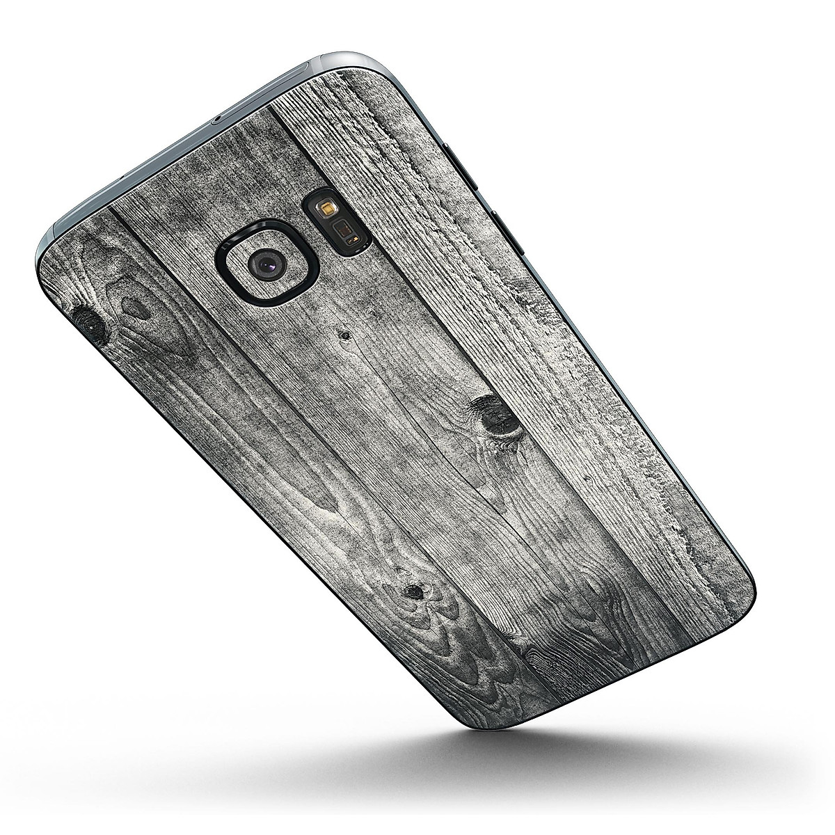 Design Skinz Design Skinz Dark Washed Wood Planks Full-Body Wrap Decal Skin-Kit for The Galaxy S7 Edge