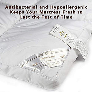 Plush Extra Thick Mattress Topper Queen for Softening Firm Mattress, Breathable Cooling Mattress Pillow Top Bed Topper for Back Pain & Sleep Comfort, Overfilled Mattress Pad, Fit to 6”-22” Mattress