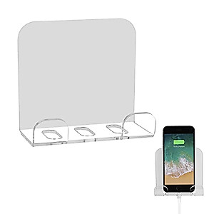 Cosmos 2 Pcs Wall Mount Phone Holder Cell Phone Wall Holder Smartphone Charging Stand Bedside Organizer Storage Bracket Compatible with Most Phone and Mini Tablet for Home Office Bedroom Living Room
