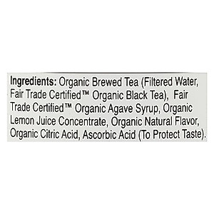 Eat The Change Just Ice Tea Organic Half Tea & Half Lemonade Tea, Kosher, 16 Fluid Ounces (Pack Of 12)