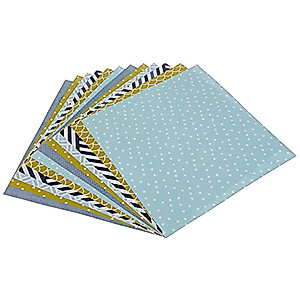 Scrapbook Customs 37495 Themed Paper Scrapbook Kit, Navy Mustard