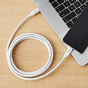 Amazon Basics 100W USB-C to USB-C 3.1 Gen 1 Cable with Power Delivery - 6-Foot, White