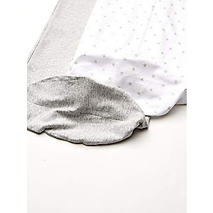 Amazon Essentials Unisex Babies' Cotton Sleep Sack, Pack of 2, Grey, Stars, 6 Months