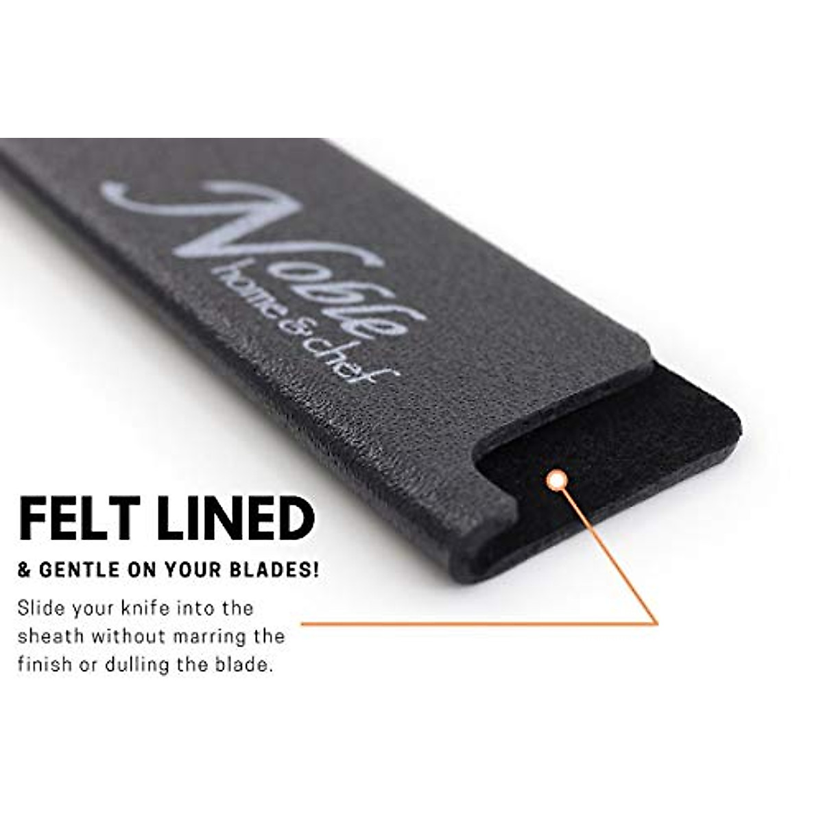 10-Piece Universal Knife Guards are Felt Lined, More Durable, BPA-Free, Gentle on Blades, and Long Lasting. Noble Home & Chef Knives Covers Are Non-Toxic and Abrasion Resistant! (Knives Not Included)