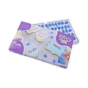 PME Fun Fonts Cupcake & Cookie Stamping Set of 66, blue, standard