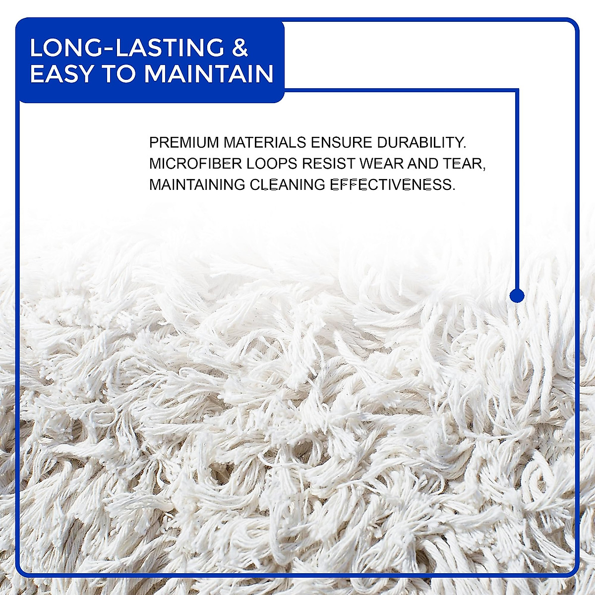Nine Forty 24" Premium Cotton Dust Mop Kit - Heavy Duty Mop Head with Handle for Industrial, Commercial, and Residential Cleaning - Dry Floor Duster for Hardwood Surfaces - White