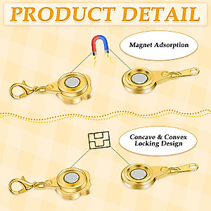 Paxcoo 12Pcs Magnetic Necklace Clasps and Closures, Locking Magnetic Jewelry Clasps, Magnetic Necklace Extender, Necklace Clasp Helper for Necklaces, Bracelets and Jewelry