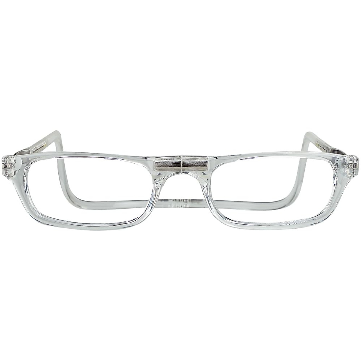 Clic Magnetic Reading Glasses for Men or Women, Computer Readers, Original (S-M, Clear, 2.50 Magnification)