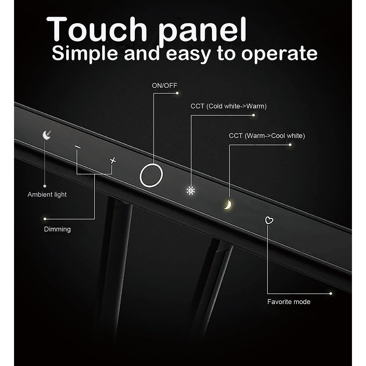 AETEE Piano Lights for Upright Grand Digital Professional Led Piano Lamp Eye-Care 5 Levels Color Temperatures 5 Levels Dimming Aluminum Body with Steady Base Home