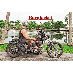 BurnJacket PRO motorcycle exhaust pipe burn protective sleeve leg guard (13.5-18 inch wide fit)