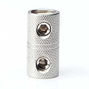 Harmony Audio HA-WC0 Car Stereo Power or Ground 1/0 Gauge Wire Splice Coupler - Nickel Plated