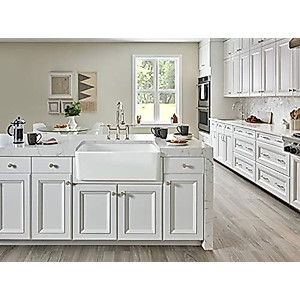 BLANCO KF-442506 Empressa Pull-Down Bridge Kitchen Faucet with Soap Dispenser, Polished Nickel