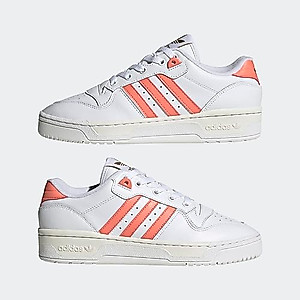 adidas Originals Women's Rivalry Low Sneaker, White/Coral Fusion/Gold Metallic, 8.5