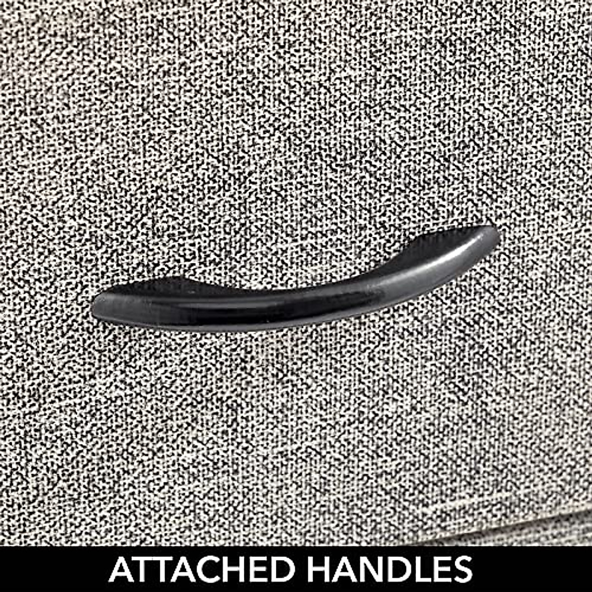 mDesign Wide Modern 8-Drawer Dresser Storage Unit, Sturdy Steel Frame, Wood Top, Easy-Pull Wood Handles/Fabric Bins, Organizer for Bedroom, Hallway, Entryway, Closet, Margo Collection, Black/Dark Gray