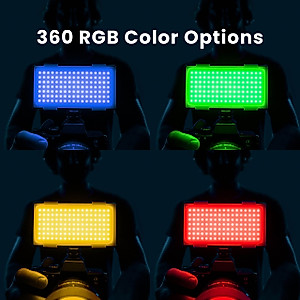 Lume Cube Panel Pro 2.0 RGB Camera Light | for Photography & Videography, fits Sony, Nikon, Canon, Panasonic, Fuji, and More | Bluetooth App, Adjustable Color, Camera Mount & Diffuser Included