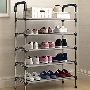 DINGZZ Simple Shoe Rack, Dormitory Multilayer Simple Shoe Rack, Household Capacity, Multifunctional Stainless Steel