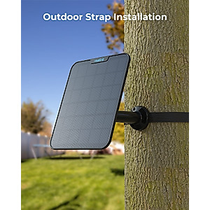 Reolink 6W Solar Panel Black, Non-Stop Solar Power Supply for All Wireless Battery Camera Outdoor, Compatible with TrackMix/Argus PT Ultra/Duo 2/Eco Ultra/3 Ultra, Waterproof, Adjustable Mount(Black)