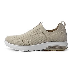 SIRUIYUAN Womens Walking Shoes Slip On Casual Mesh Comfortable Athletic Breathable Running Sneakers Lightweight Tennis Yoga Shoes Color Black Size 8