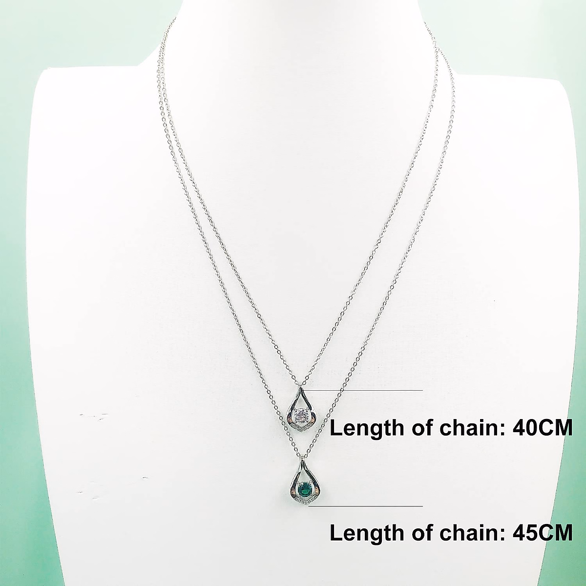 KIMIEVOL Necklaces for Women Aquamarine March Birthstone Necklace Sterling Silver Infinity Pendant Anniversary Birthday Christmas Jewelry Gifts for Women