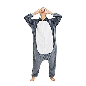 Très Chic Mailanda Adult Unisex Animal Pajamas for Women Men Onesie Sleepwear Halloween Cosplay Costume Medium
