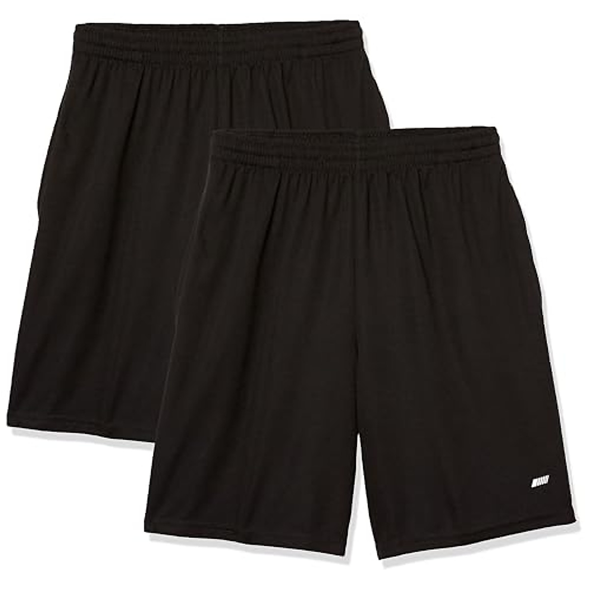 Amazon Essentials Men's Performance Tech Loose-Fit Shorts (Available in Big & Tall), Pack of 2, Black, XX-Large