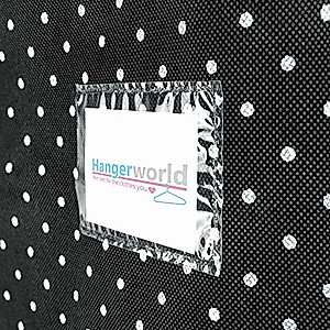 HANGERWORLD 40inch Garment Bag for Suits and Dresses Bags for Closet Storage Breathable Clothes Cover Dust Protector (1 Pack, Black Polka)