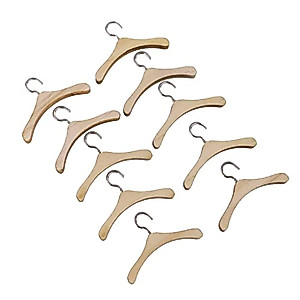 Esquirla 2X Wooden Clothes Hangers with Hook for 18" Doll 2cm