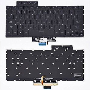 Replacement Keyboard for ASUS ROG Zephyrus G14 GA401 GA401I GA401IV GA401Q GA401QM GA401U Series Laptop, Zephyrus G14 Replacement Keyboad wih Backlit US Layout 8037B0169701