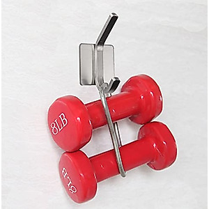 ousun Self Adhesive Wall Hooks Heavy Duty, Brushed Stainless Steel Towel Hook Coat Hook (4-Pack Hooks)