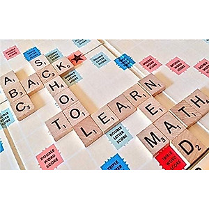 200 PCS Spelling Letters, DIY Making Spelling Crossword Game, Wood Letters Tiles