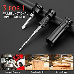 850Nm(650 Ft-lbs) Cordless Impact Gun,1/2" Power Impact Wrenches,3300RPM High Torque Impact Gun w/2 x 4.0AH Battery,5 Sockets,8 Drill,6 Screws,21V Brushless Electric Impact Wrench Set for Car Tire