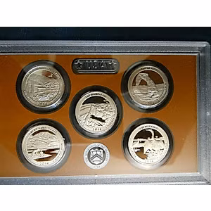 2014 S America the Beautiful Quarters National Parks Proof Set - 5 coins - Exceptional Coins - US Mint GEM Proof - No Box or COA -