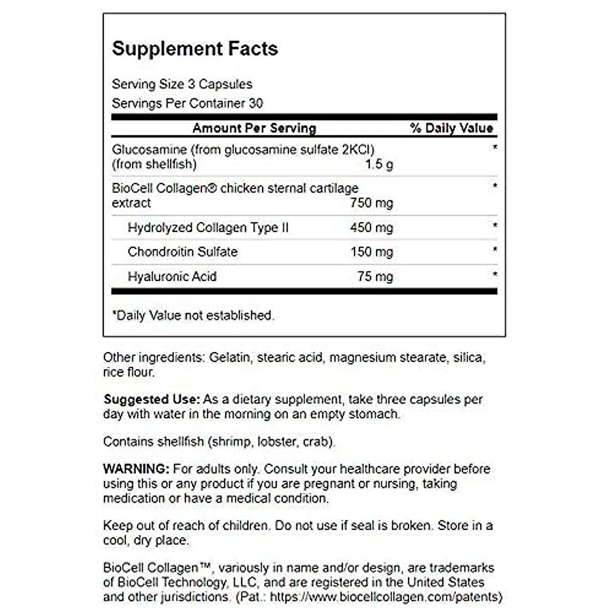 Swanson Glucosamine & Collagen Type II - Featuring BioCell Collagen 90 Capsules (2 Pack)