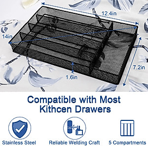 36-Piece Silverware Set Stainless Steel Flatware Set for 6, Cutlery Set with Organizer, Fork Spoon Knife with Storage Case, Silver