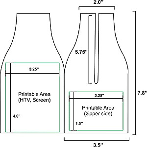 Blank Neoprene Beer Bottle Coolie with Opener (Variety Color 6 Pack)