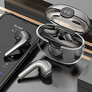 Wireless earbuds Ear buds wireless bluetooth earbuds,Bluetooth earbuds with Microphone ,Headphones for women,Stylish and compact,Sport Earbud for iPhone and Android Black wireless headphones for tv