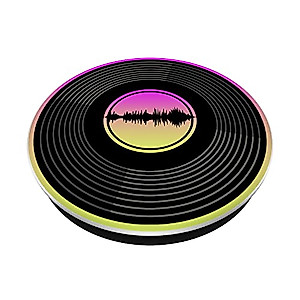 Vinyl Record LP Music Lover Soundwave Equalizer Vinyl PopSockets Swappable PopGrip