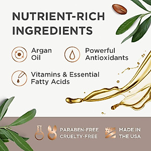 Argan Magic Split Endz Cream - Instantly Binds Frayed and Separated Ends While Preventing Future Breakage | Controls Frizz | Made in USA, Paraben Free, Cruelty Free (6 oz)