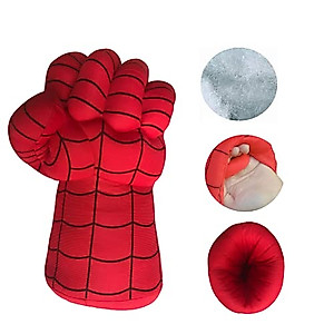 NefsAm Superhero Hands Boxing Gloves Smash Fists Soft Plush Toys Superhero Gloves Cosplay for Kids Christmas Halloween Birthday Gift(1 Pair)