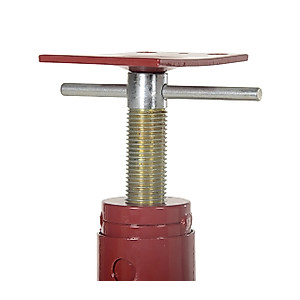 Vestil FJB-100 Basement Floor Jack, 54" - 100" Height Range, Maximum Height Capacity (lbs.) 5600, Minimum Height Capacity (lbs.) 8438 , Red