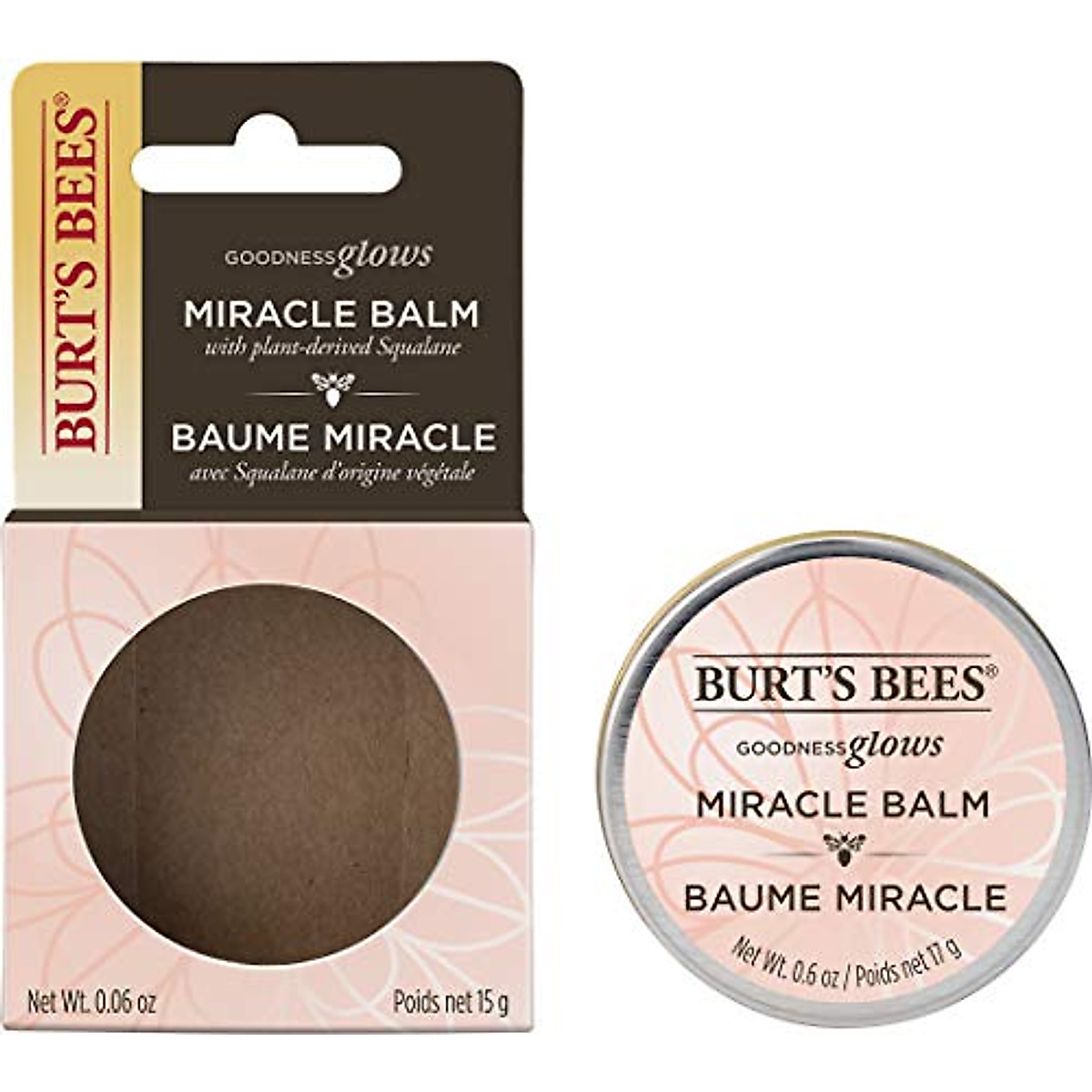 Burt's Bees 100% Natural Origin Goodness Glows Miracle Balm, Hydrates and Softens Dry Skin From Head To Toe, 0.6 Ounce Tin