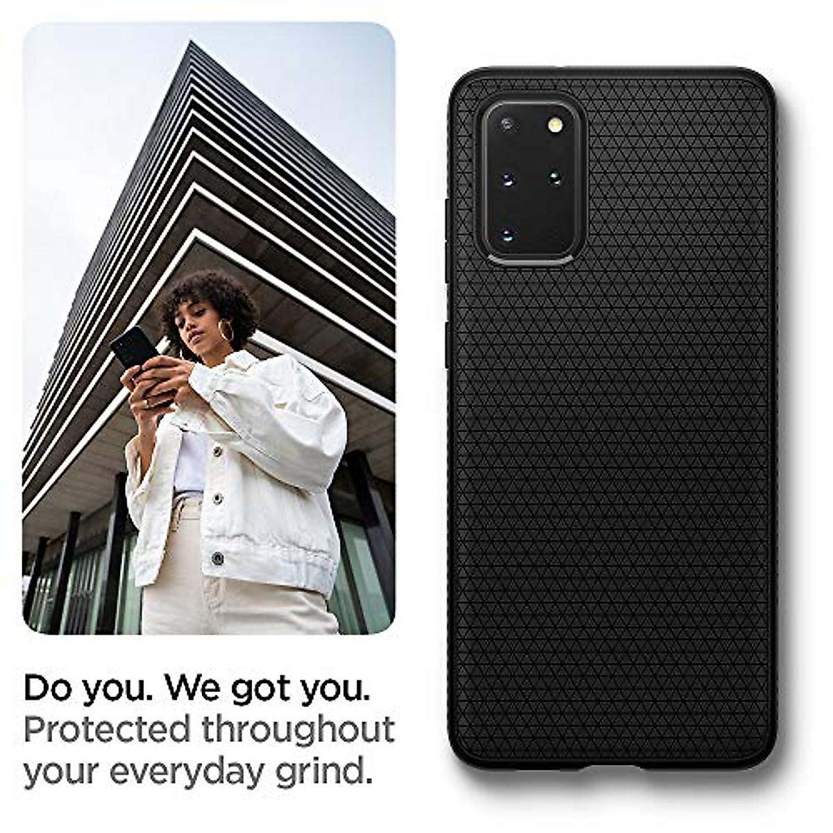 Spigen Liquid Air Armor Designed for Samsung Galaxy S20 Plus Case (2020) - Matte Black