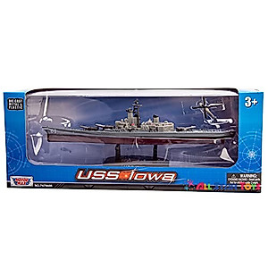 Battleship USS Iowa 9" Diecast Model Toy Ship with Helicopter by Motormax