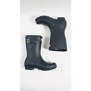 Hunter Women's Original Short Rain Boot,Navy Matte,10 B(M) US