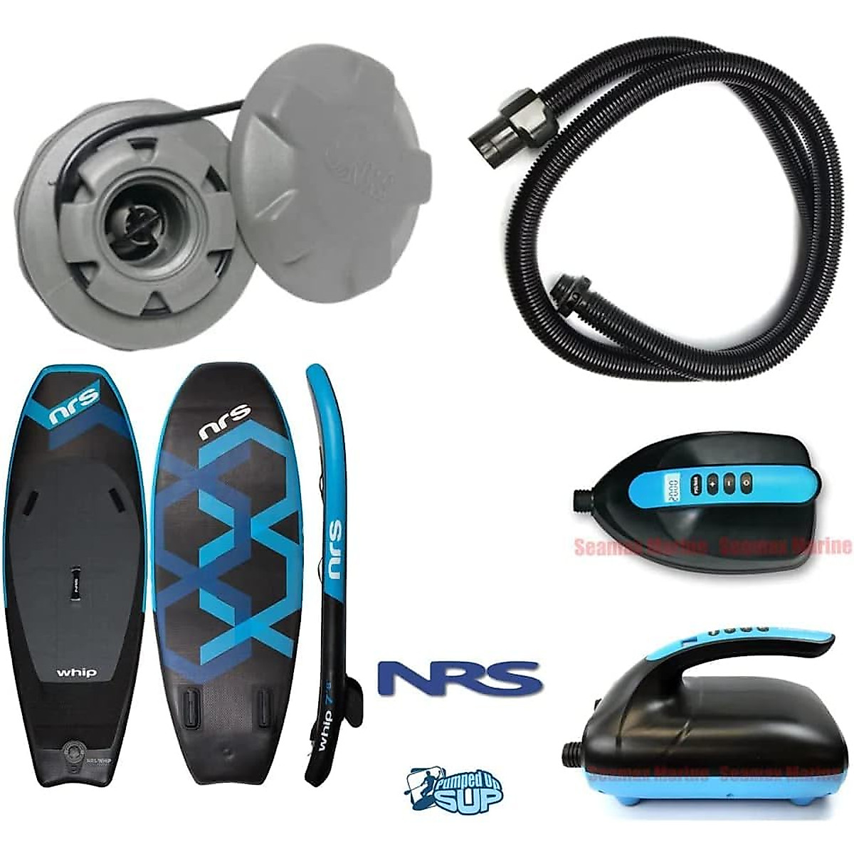 Seamax SUP Pump Air Hose Kit for Boat and SUP with Leafield C7/D7 Low Profile Air Valve, Good for Seamax 20D 20Max 16DB Models and Many Others