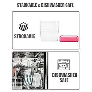 Tauno Easy Lock & Open Food Storage Containers | Plastic Kitchen Organizer with Lids | BPA Free Nesting | Set of 10 Pack 72 Cup Total